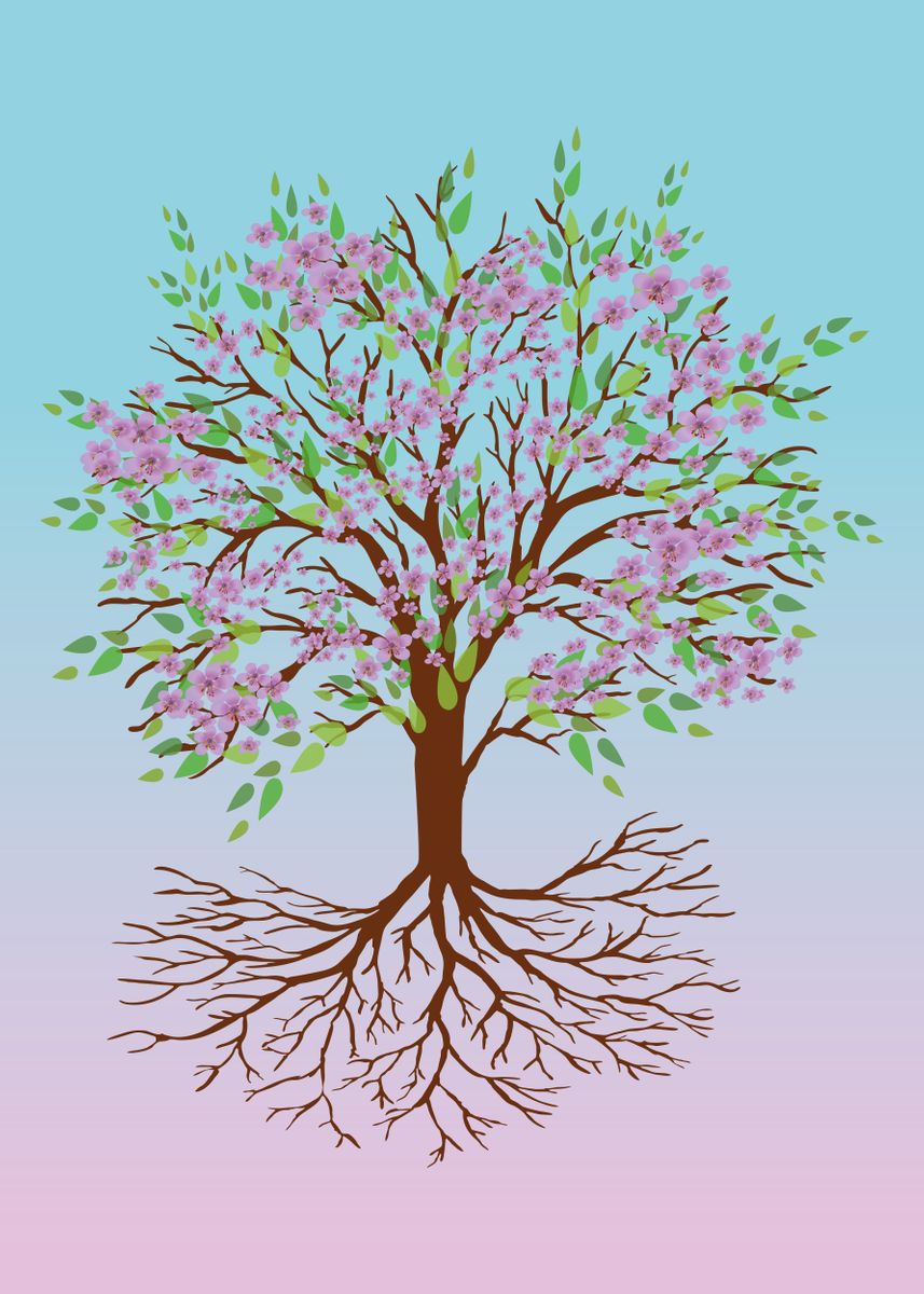 'Spring tree of life ' Poster, picture, metal print, paint by Bianca ...