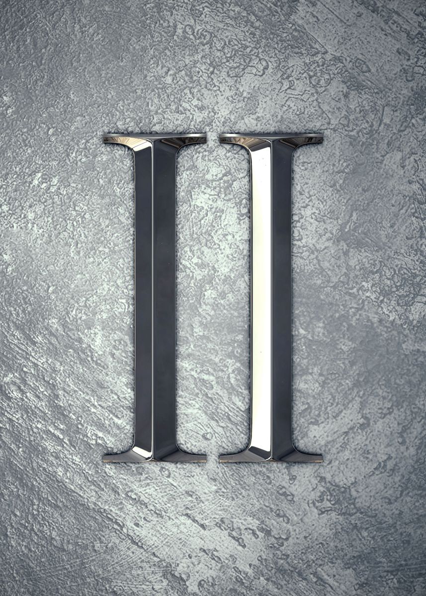 'Letter Roman Numbers 2' Poster, picture, metal print, paint by Artkal ...