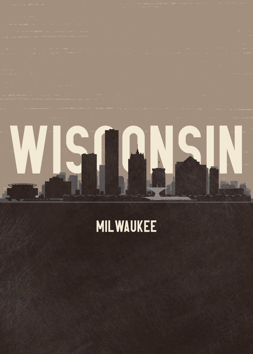 'Milwaukee Wisconsin' Poster by Iwoko | Displate