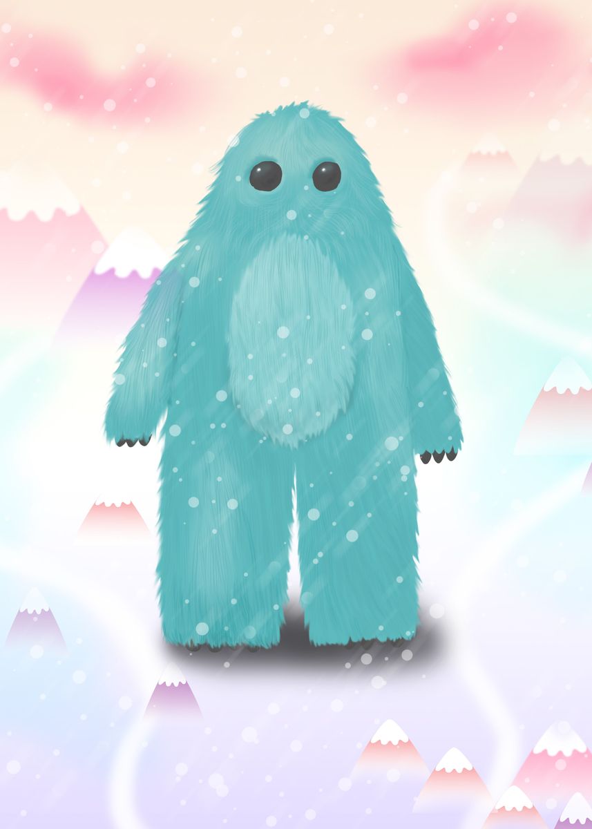 'Snow monster' Poster, picture, metal print, paint by Johanna Carolina ...