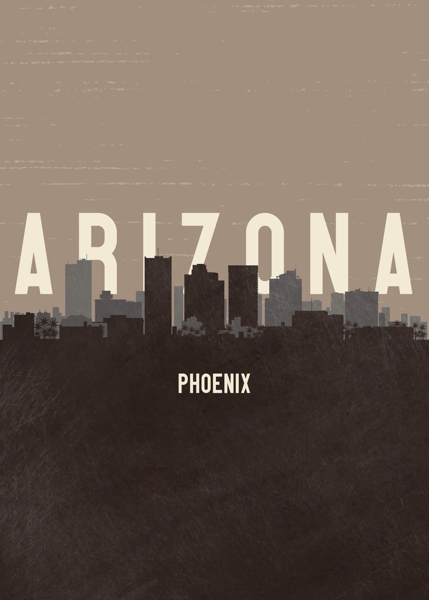 'Phoenix Arizona' Poster, picture, metal print, paint by Iwoko | Displate