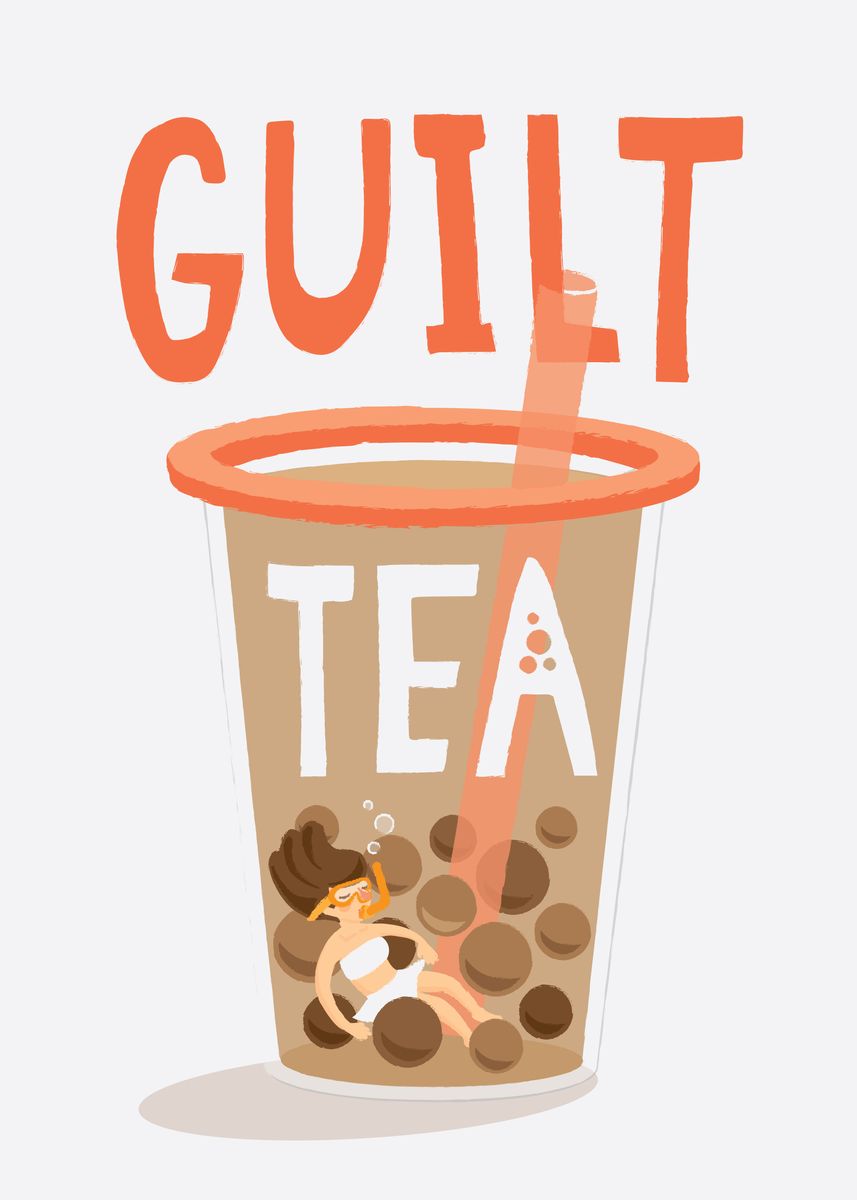'Guilty Bubble Tea' Poster by Even YapZ | Displate