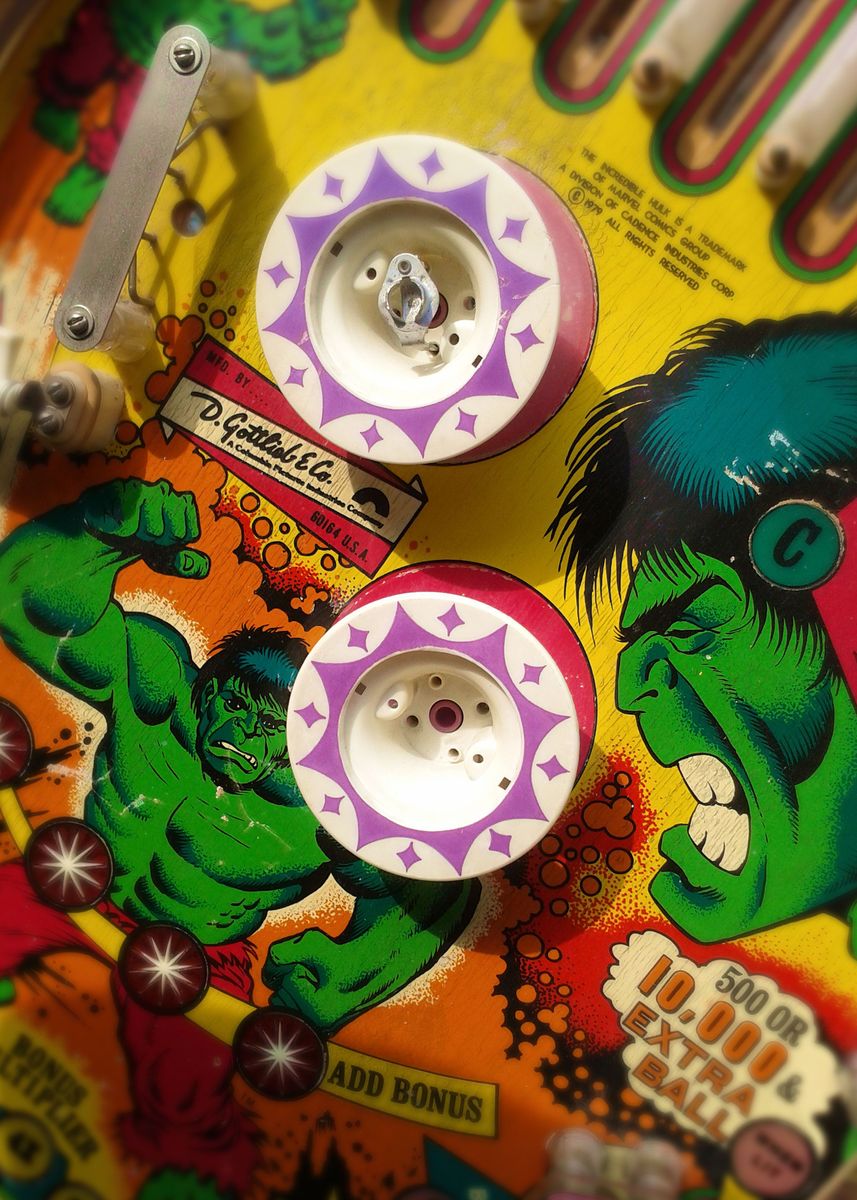 'Pinball machine old' Poster, picture, metal print, paint by Mr Geek ...