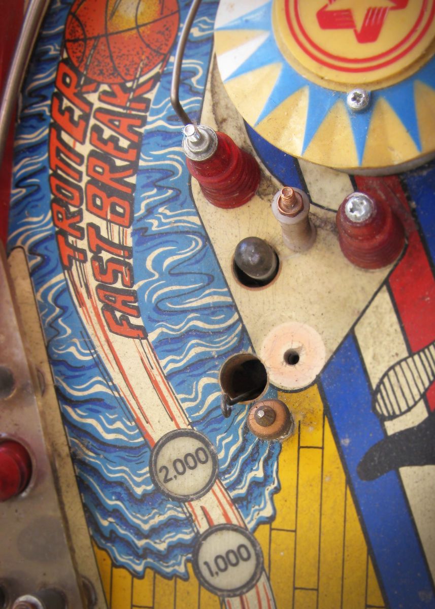 'Old Pinball machine ' Poster, picture, metal print, paint by Mr Geek ...