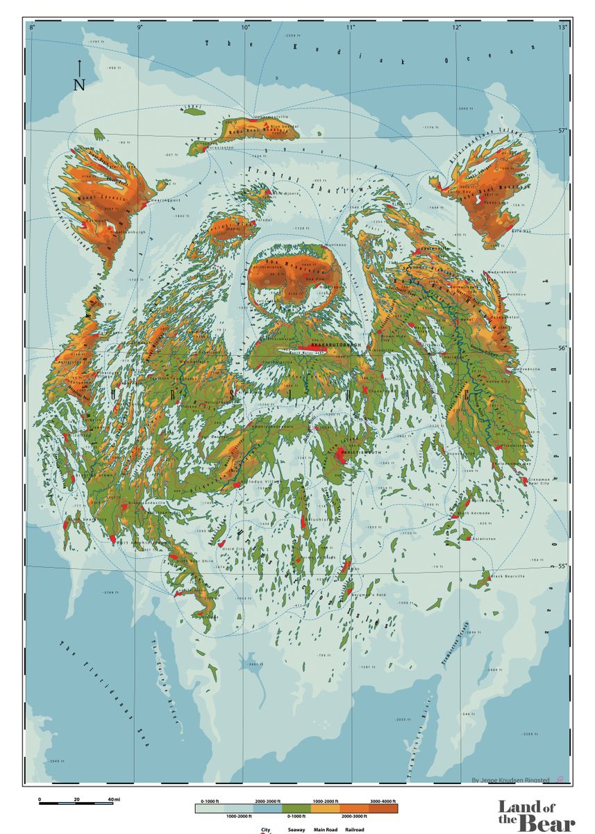 'Land of the Bear' Poster, picture, metal print, paint by Jeppe ...
