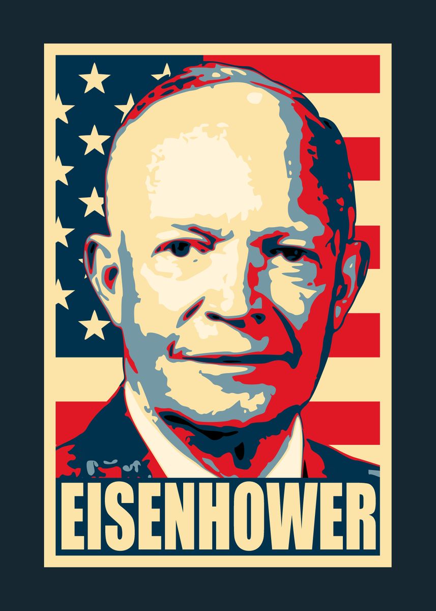 'Dwight D Eisenhower USA' Poster, picture, metal print, paint by Filip ...