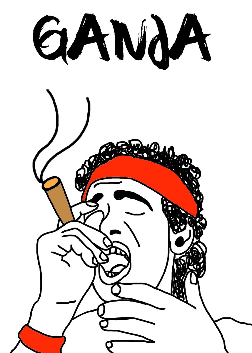 'Ganja' Poster, picture, metal print, paint by Sparsh Gupta | Displate