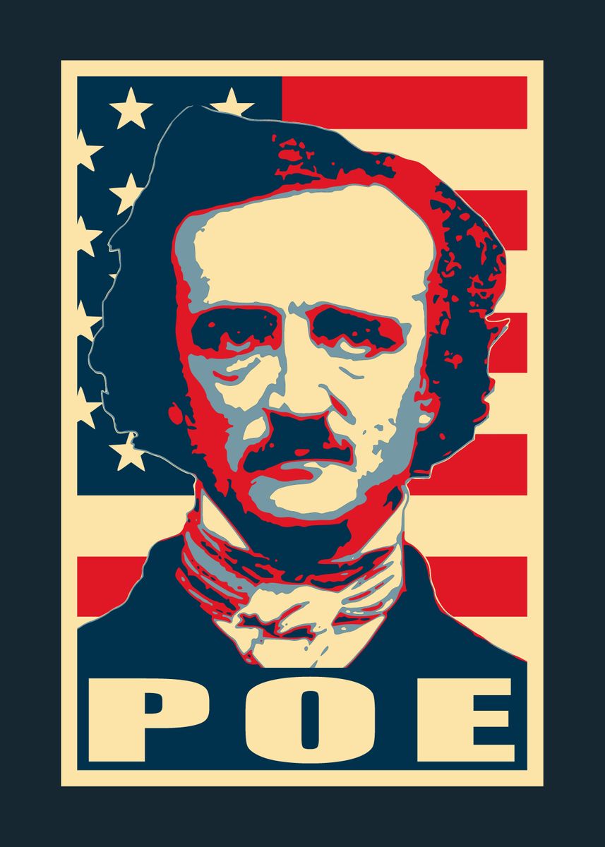 'Edgar Allan Poe USA' Poster, picture, metal print, paint by Filip ...