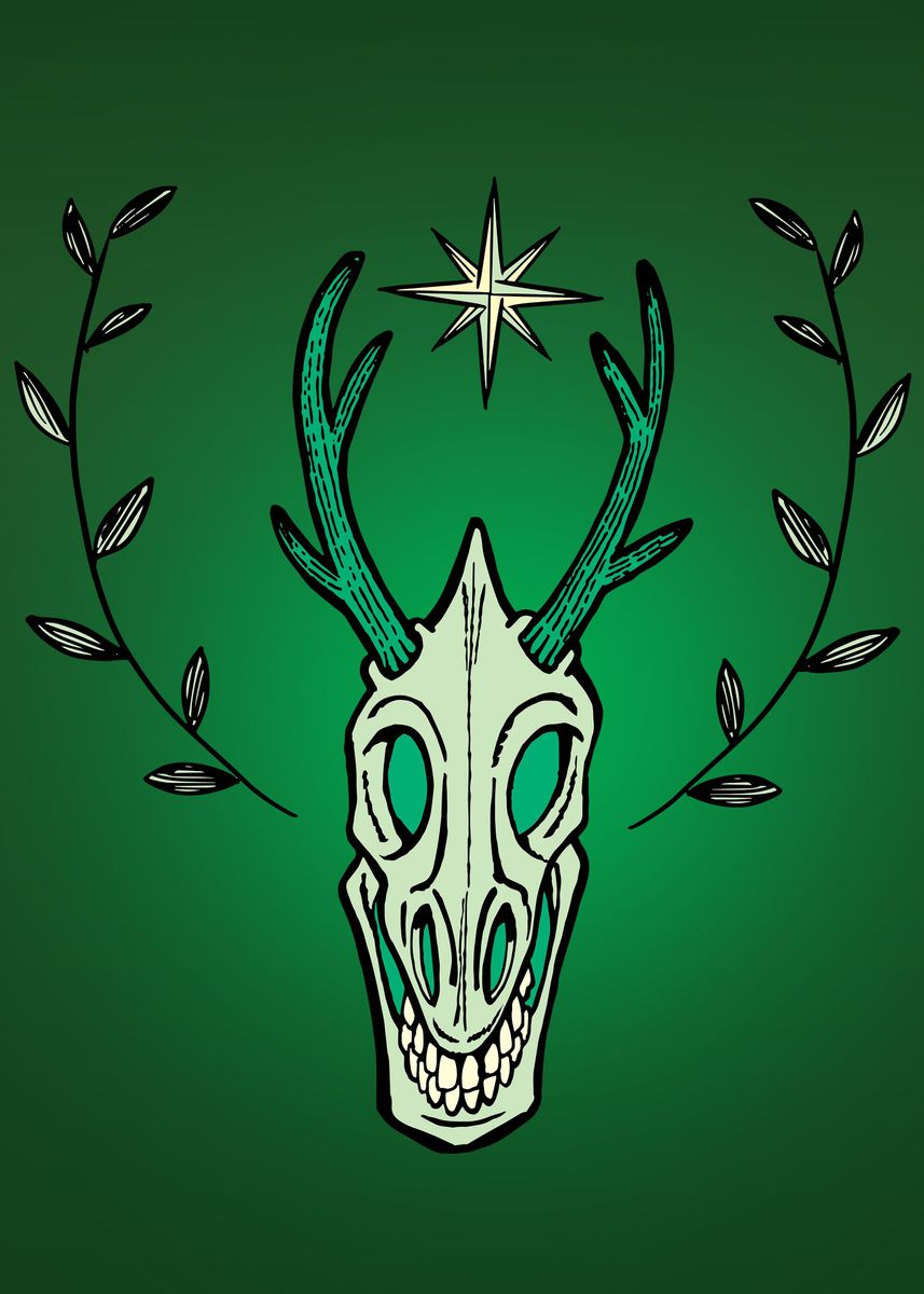 'head of a smiling deer' Poster by Dusan Pavlic | Displate