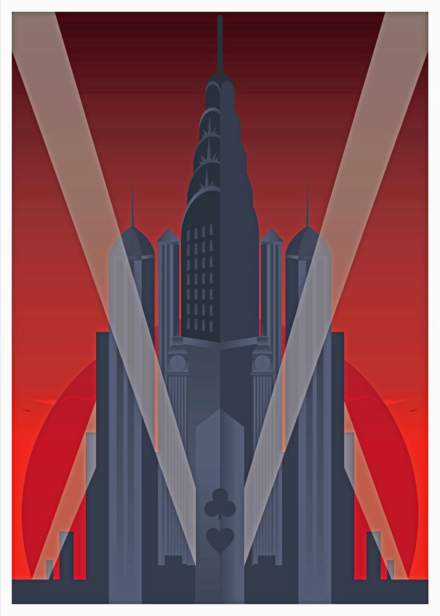 'Red New York' Poster by Ralph Frankenberg | Displate