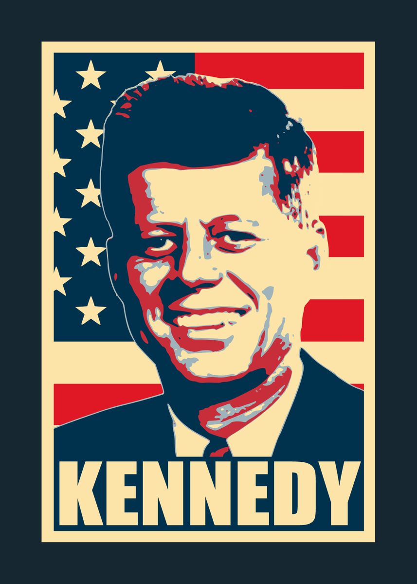 'John F Kennedy USA' Poster, picture, metal print, paint by Filip ...