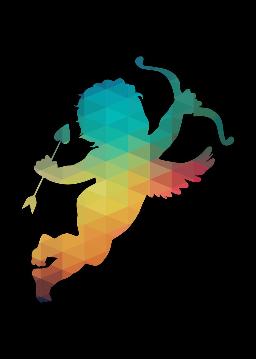 'Rainbow baby Cupid' Poster by AdiDsgn | Displate