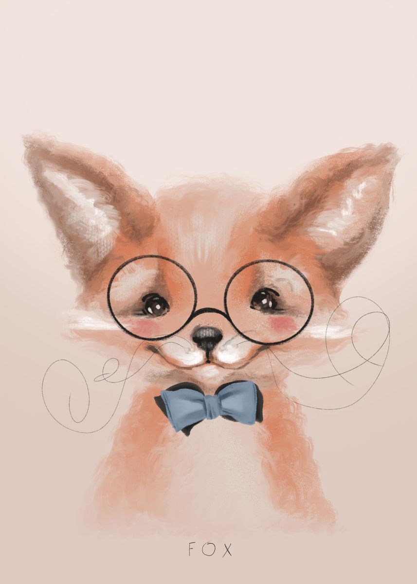 'Clever Fox' Poster by Anna Babich | Displate