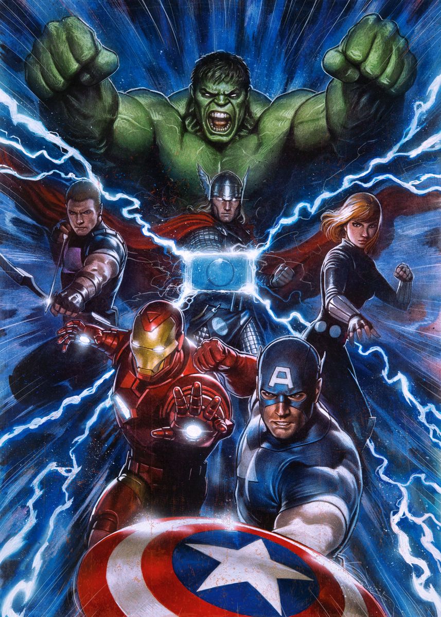 'The Shield' Poster, picture, metal print, paint by Marvel | Displate