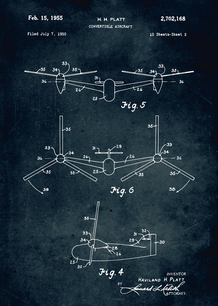 'No449 Convertible aircraft' Poster by Xavier Vieira | Displate