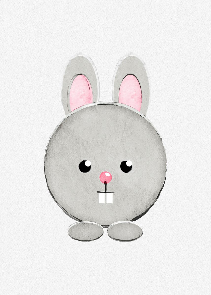 'Cute Rabbit Baby Room' Poster by Uber Colektiv | Displate