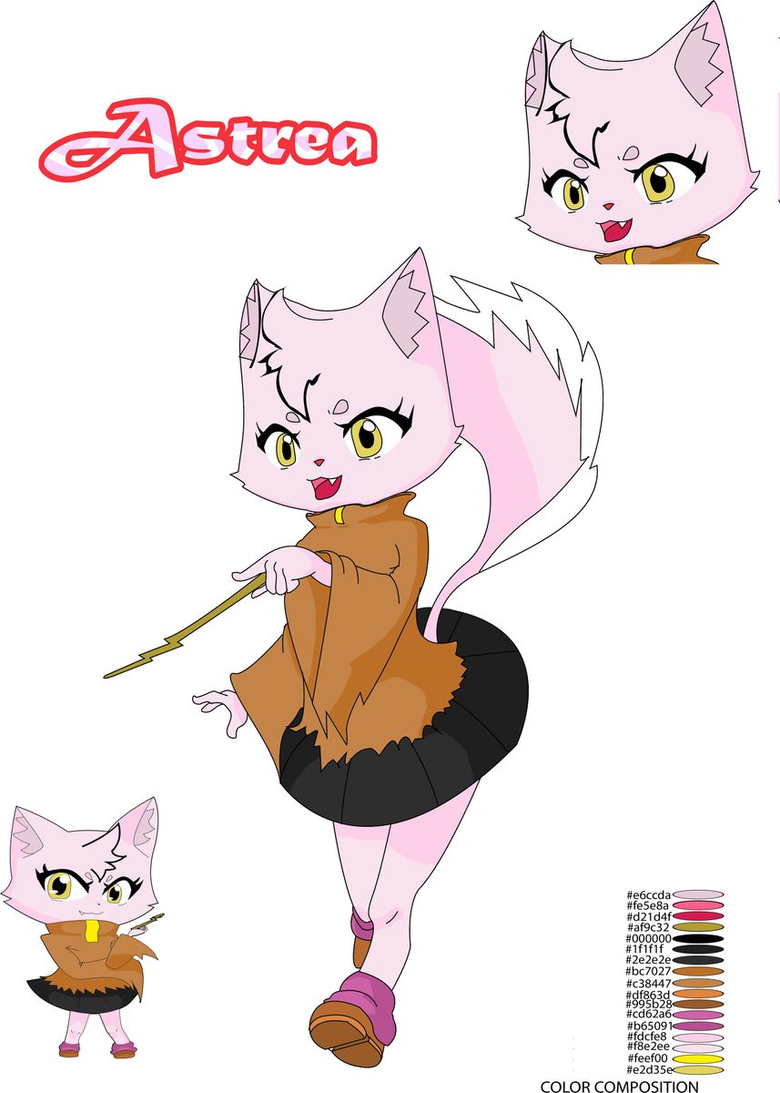 'Astrea Neko Wanderer' Poster, picture, metal print, paint by eric tiad ...