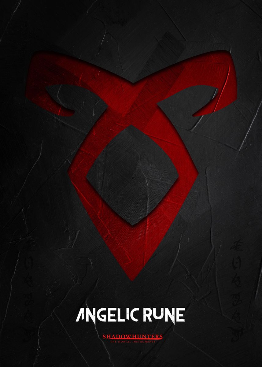 'The Angelic Rune' Poster, picture, metal print, paint by Aaki | Displate