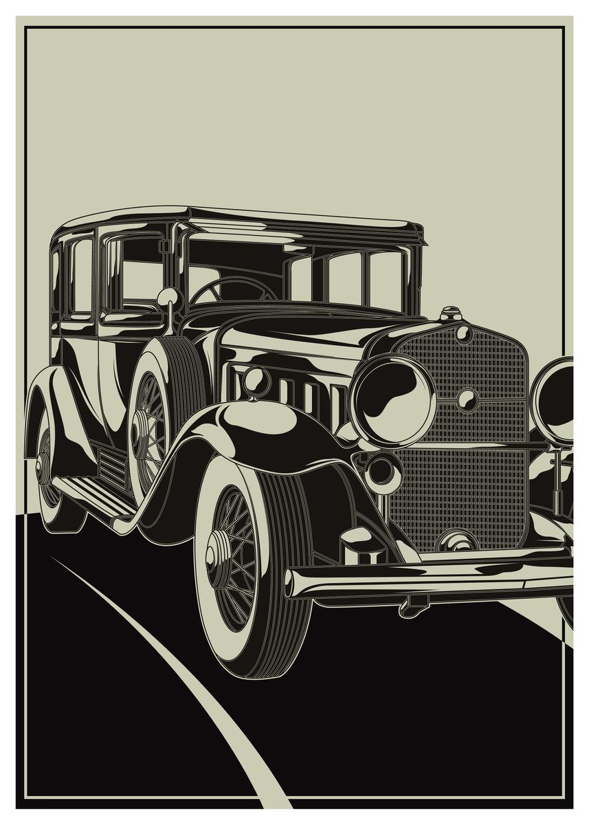 'Vintage Car' Poster, picture, metal print, paint by Ralph Frankenberg ...