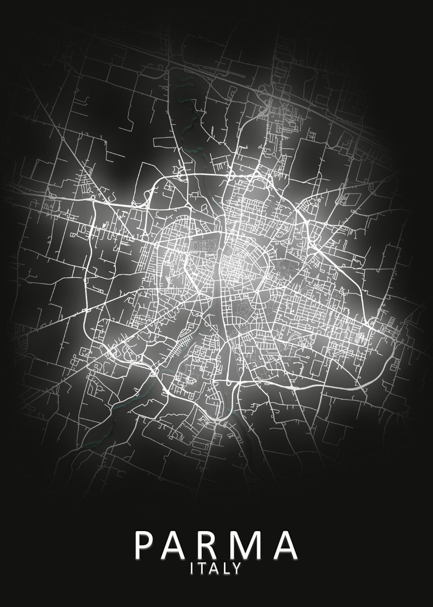 'Parma Italy City Map' Poster, picture, metal print, paint by City Map ...