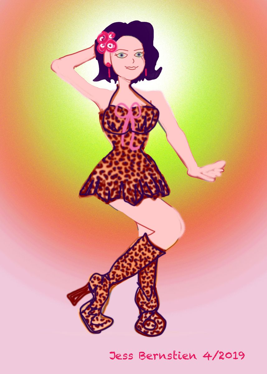 'Leopard skin Girl' Poster by | Displate