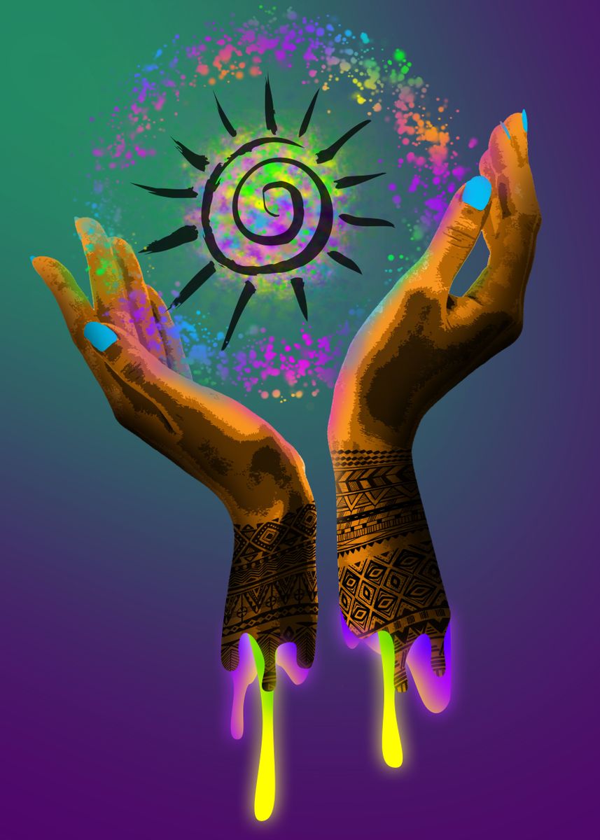 'Dripping Hands' Poster, picture, metal print, paint by Cutey Mouse ...