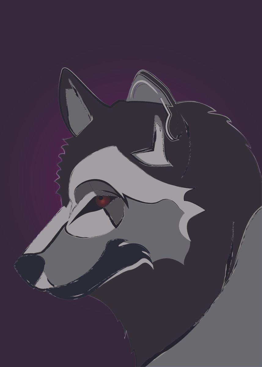 'THE VENGEFUL WOLF 2' Poster, picture, metal print, paint by Gift Chipeta | Displate