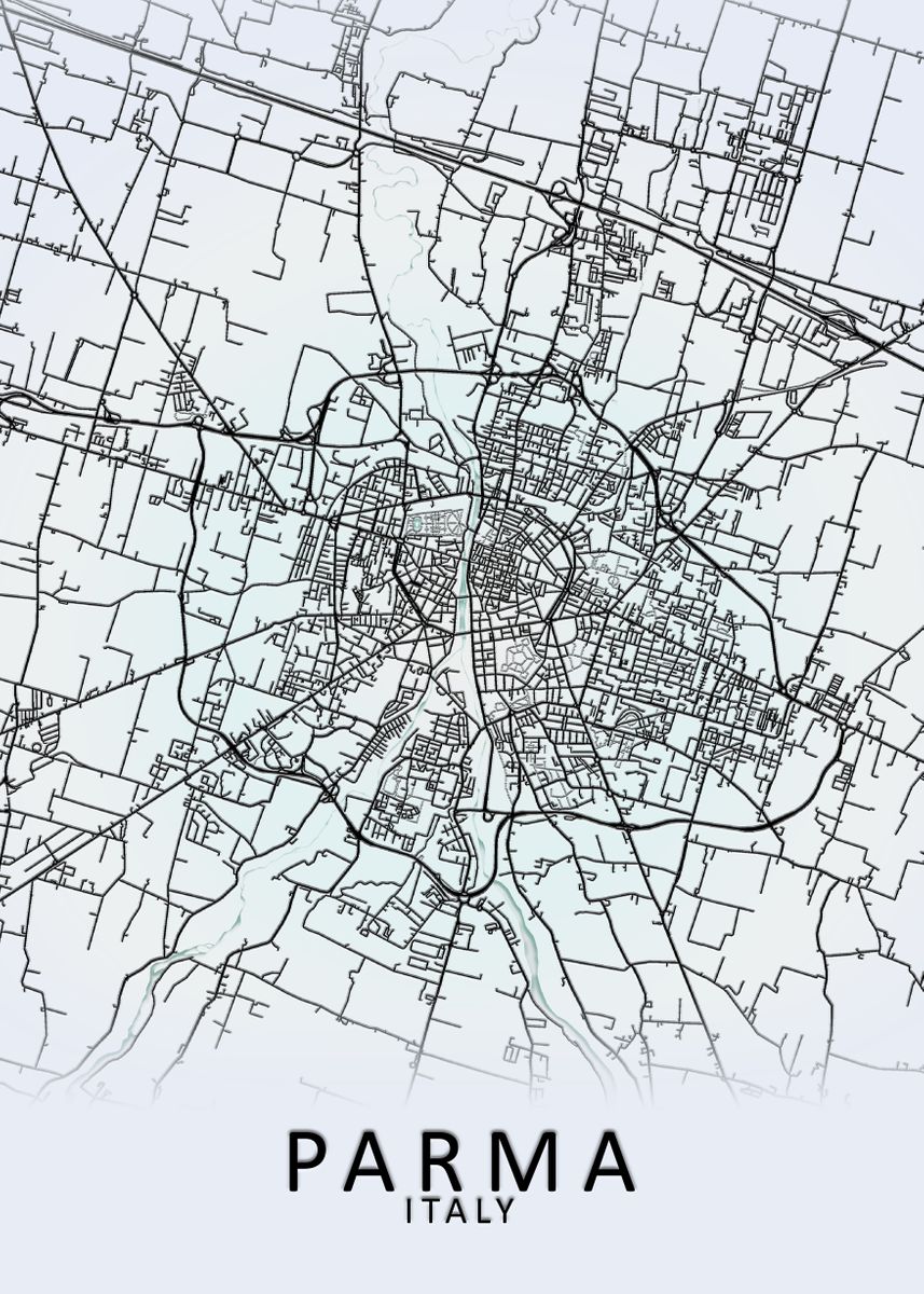 'Parma Italy City Map' Poster, picture, metal print, paint by City Map ...