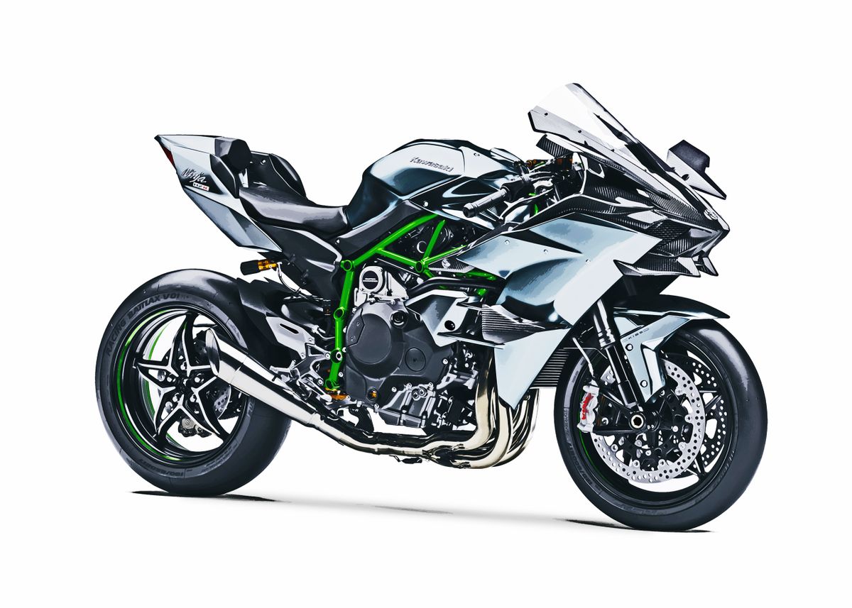 'Kawasaki Ninja H2' Poster by Owen | Displate