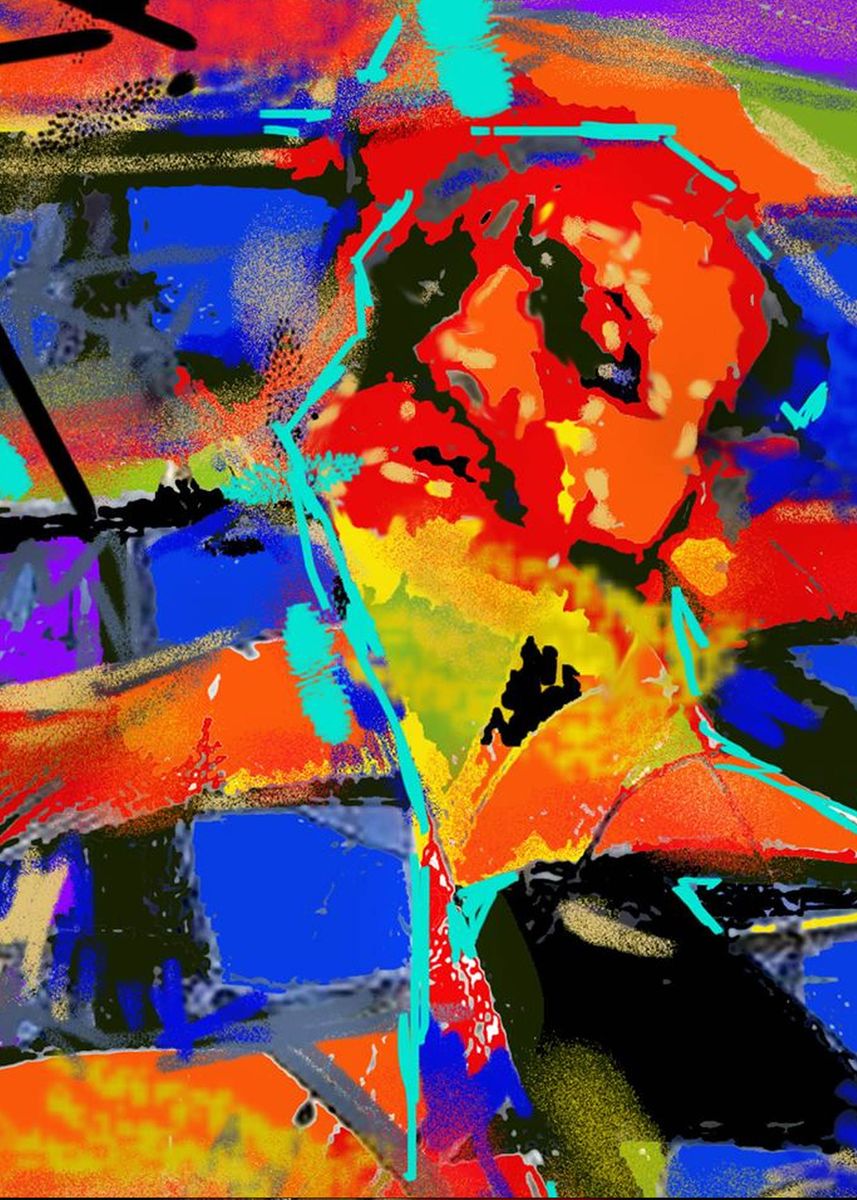 'Komitas abstract portrait' Poster, picture, metal print, paint by ...