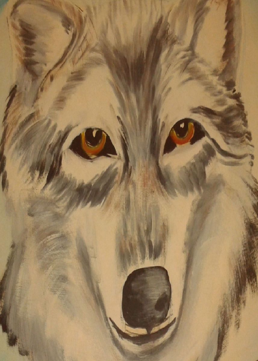 'Wolf Stone' Poster, picture, metal print, paint by Dalzim Lee | Displate