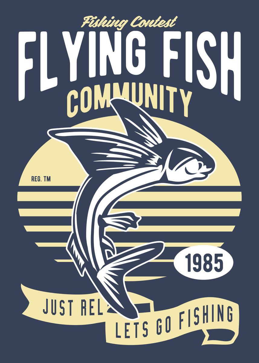 'Flying Fish' Poster by Aloke Design | Displate