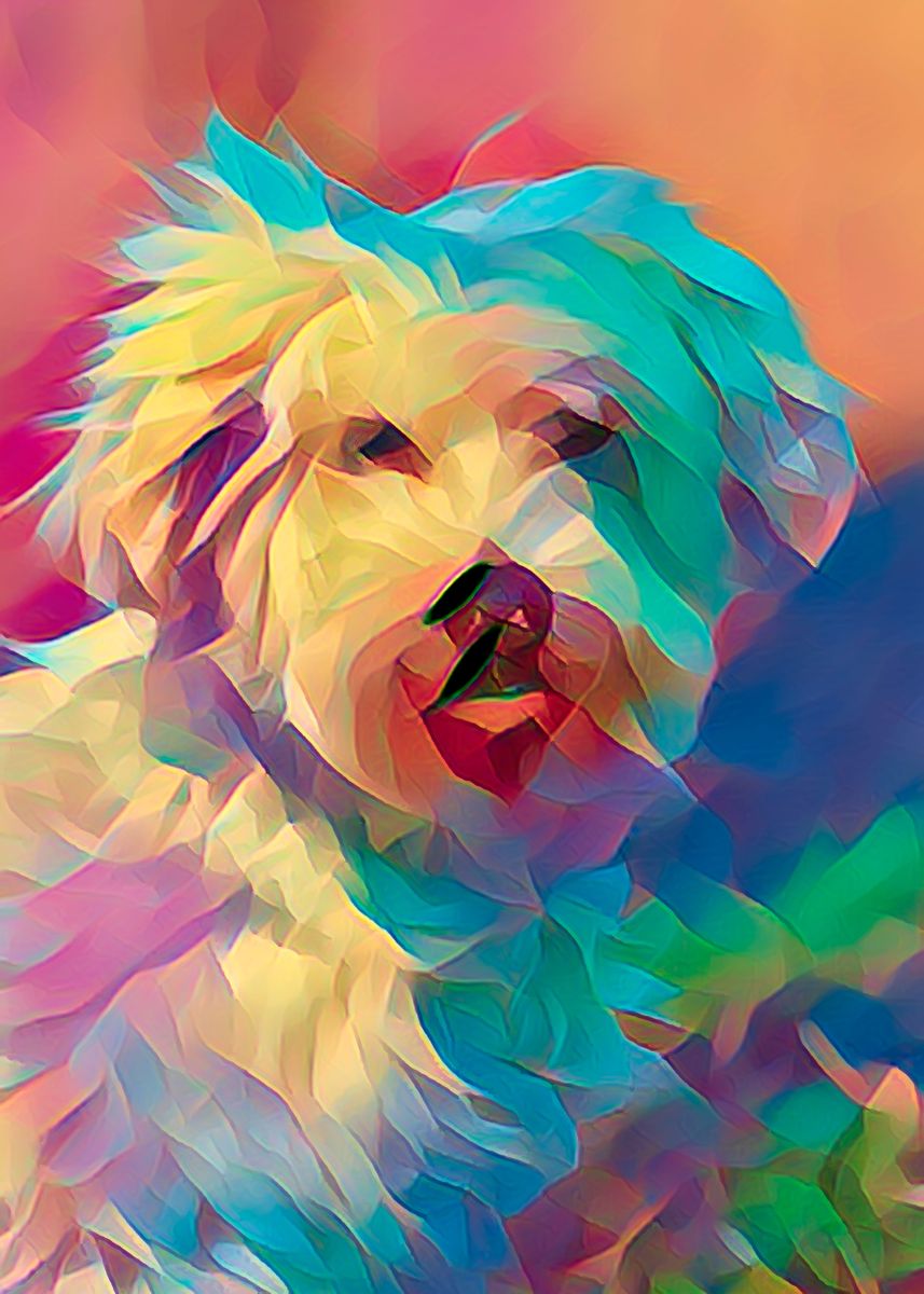 'cute dog at park' Poster by Ornella Bonomini | Displate