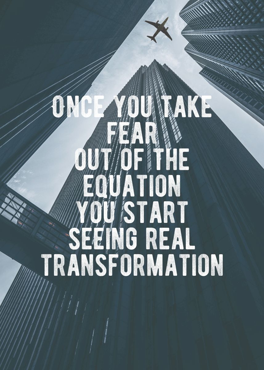 'Transformation Quote' Poster, picture, metal print, paint by ...