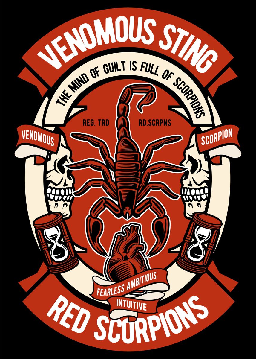 'Scorpion' Poster, picture, metal print, paint by Aloke Design | Displate