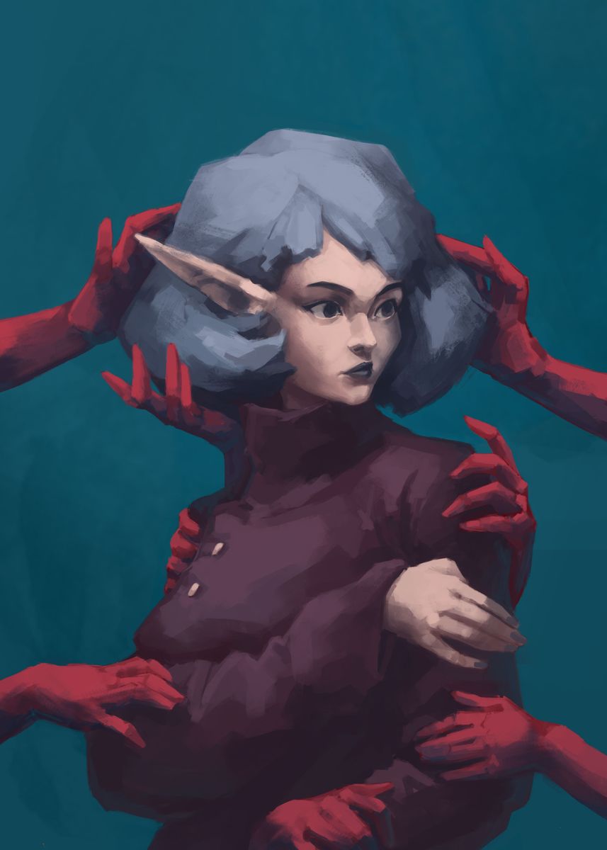 'Haruko' Poster, picture, metal print, paint by Oleg Lystra | Displate