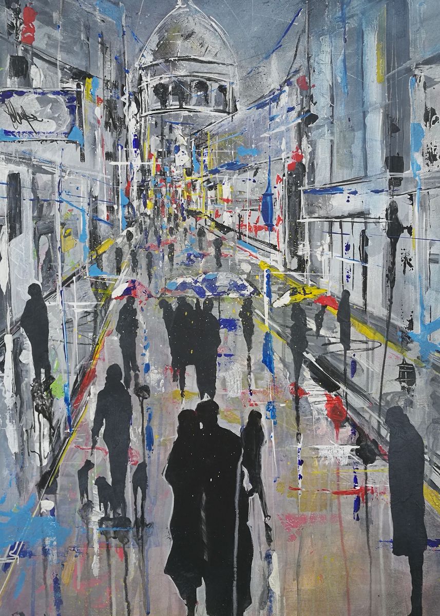 'Crowd' Poster, picture, metal print, paint by Rinalds Vanadzins | Displate