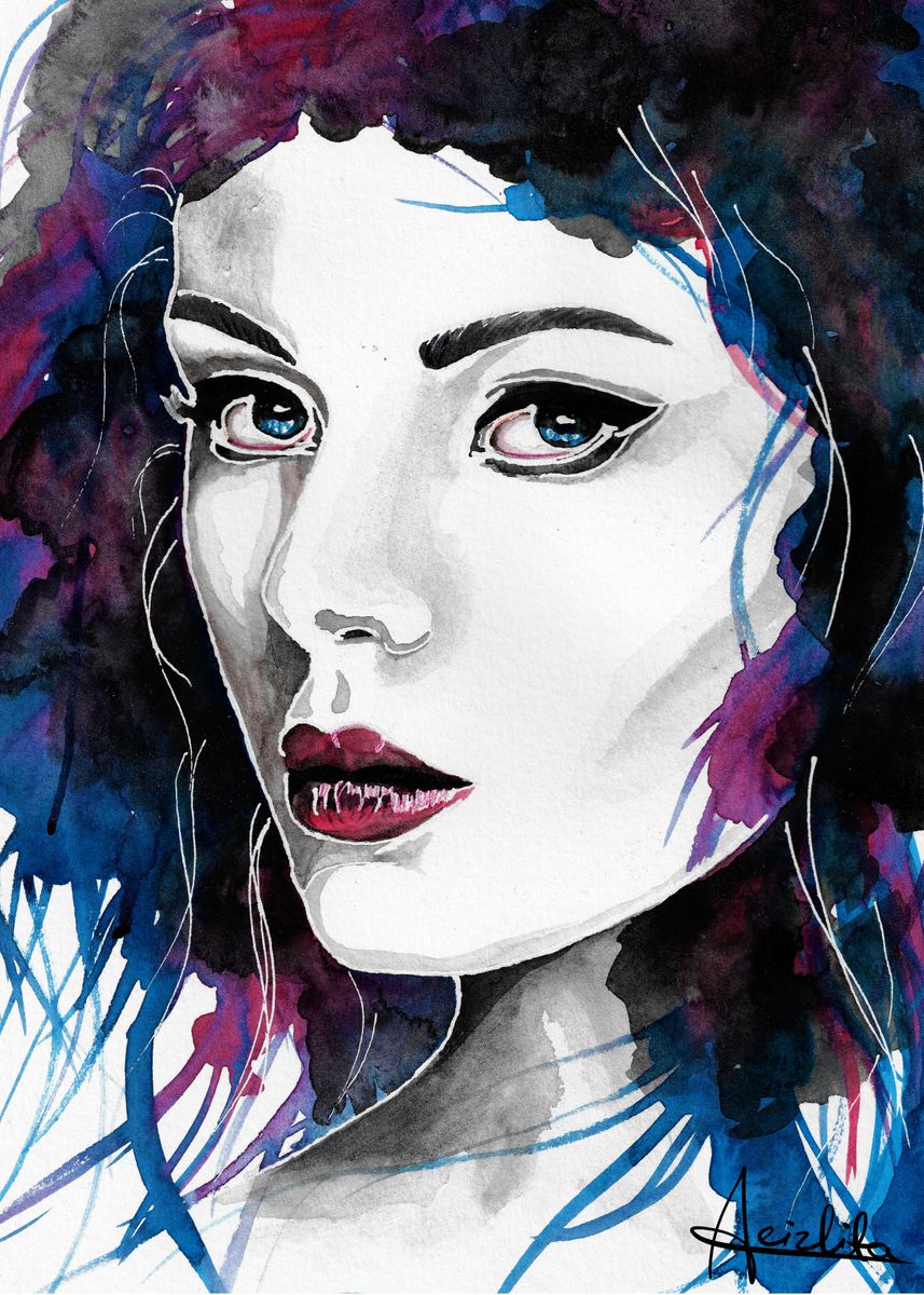 'Sharp Glance' Poster, picture, metal print, paint by Aeizlita Noronha ...