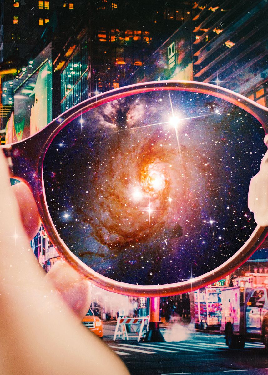 'City Lens' Poster, picture, metal print, paint by seam less | Displate