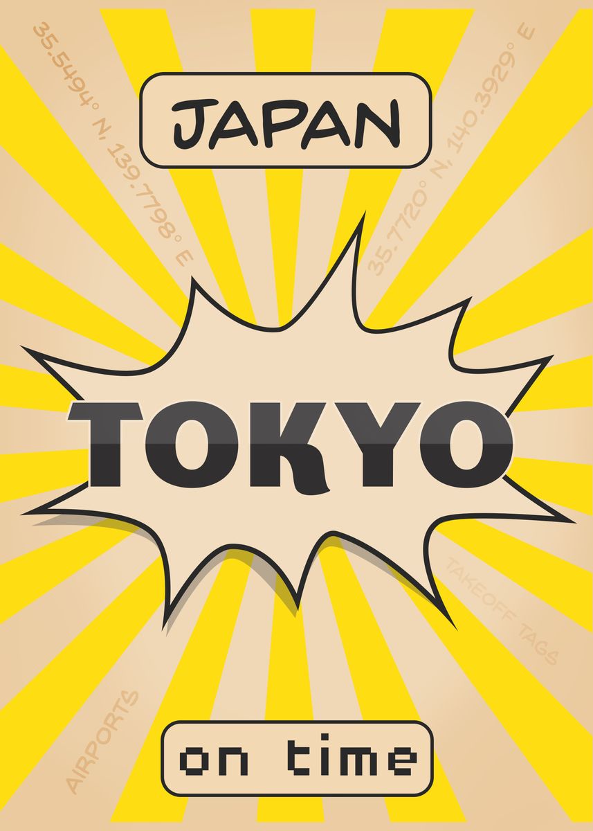 'Tokyo Yellow' Poster by Epic Adventure | Displate