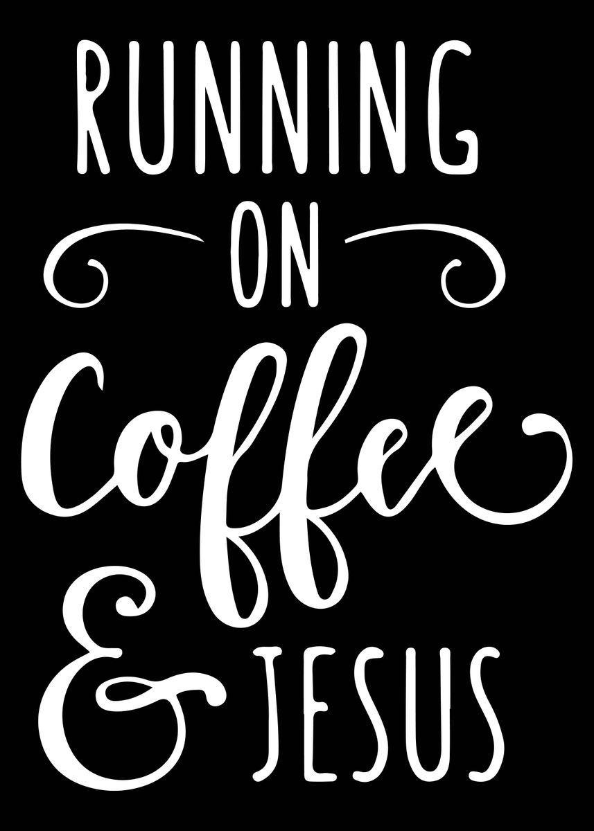 'Running On Coffee' Poster by Monster Designs | Displate