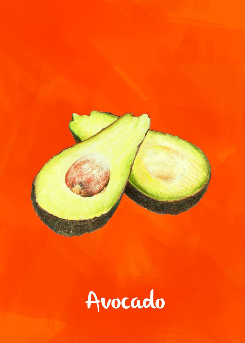 'Avocado' Poster, picture, metal print, paint by Johanna Carolina ...