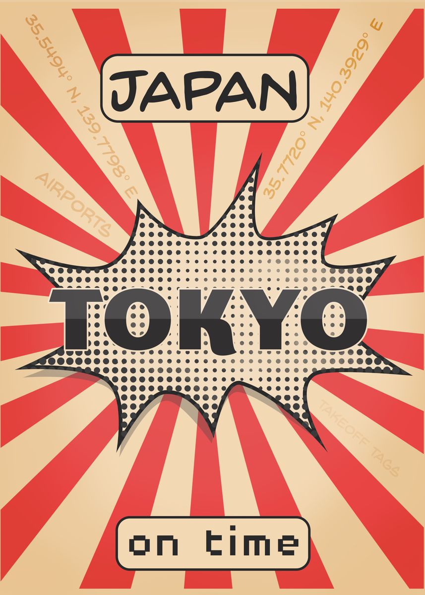 'Tokyo Red' Poster by Epic Adventure | Displate