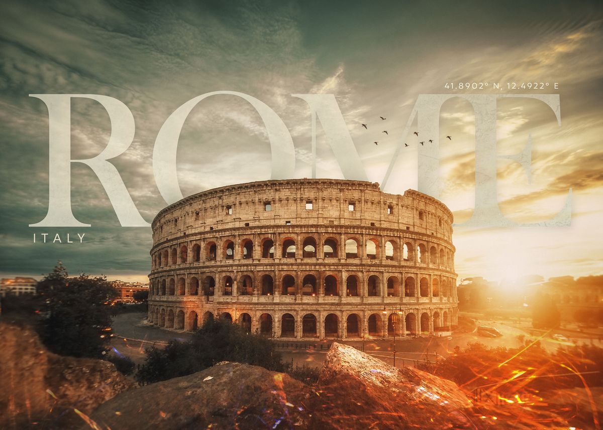 'The Colosseum Rome' Poster by Kilo Byte | Displate
