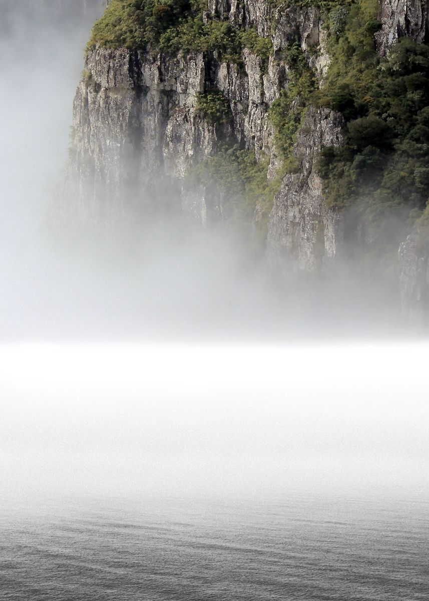 'Misty Rocks' Poster by Thomas Lockefeer | Displate