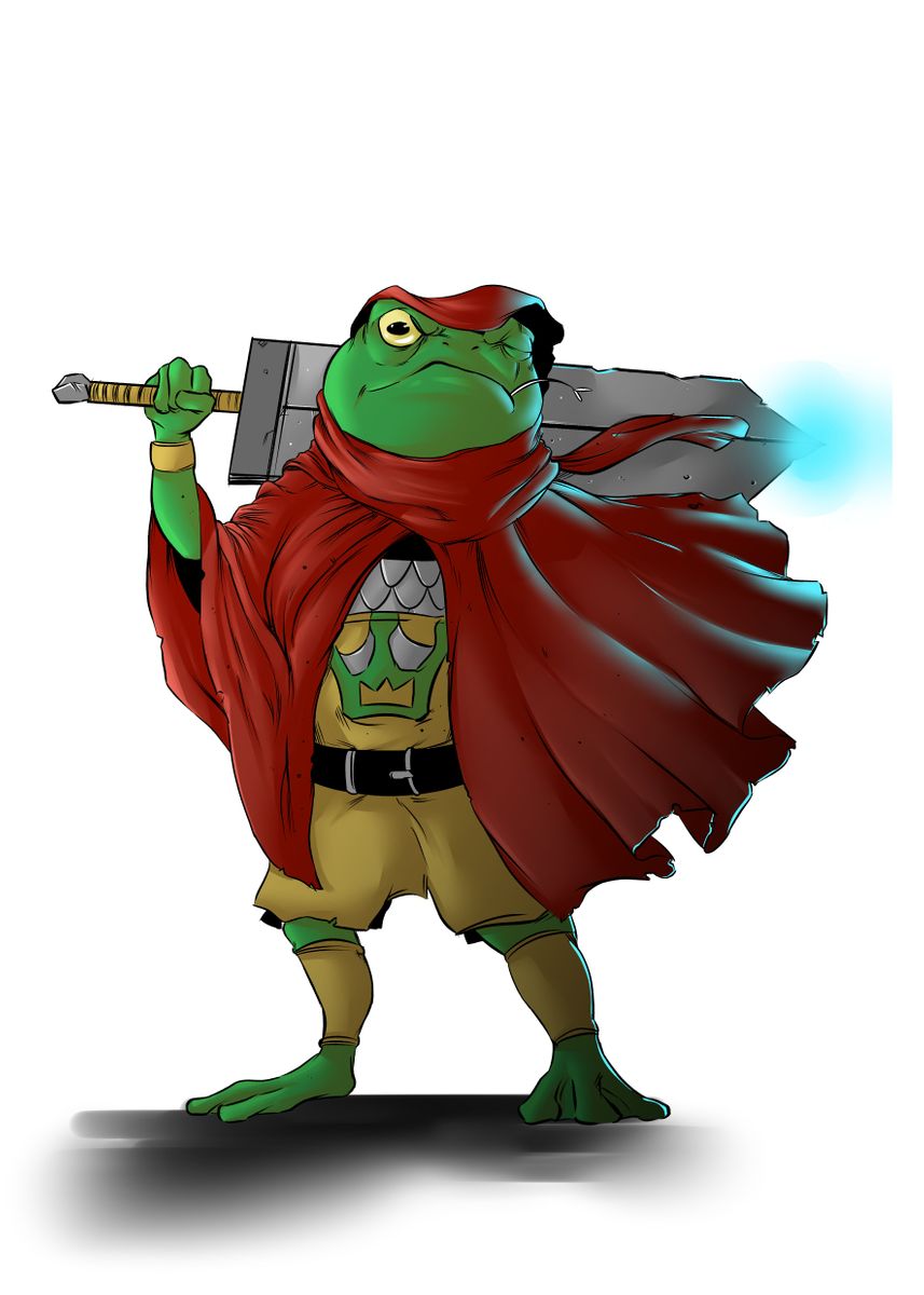 'The Frog Knight' Poster, picture, metal print, paint by 5cb69c537da64 ...
