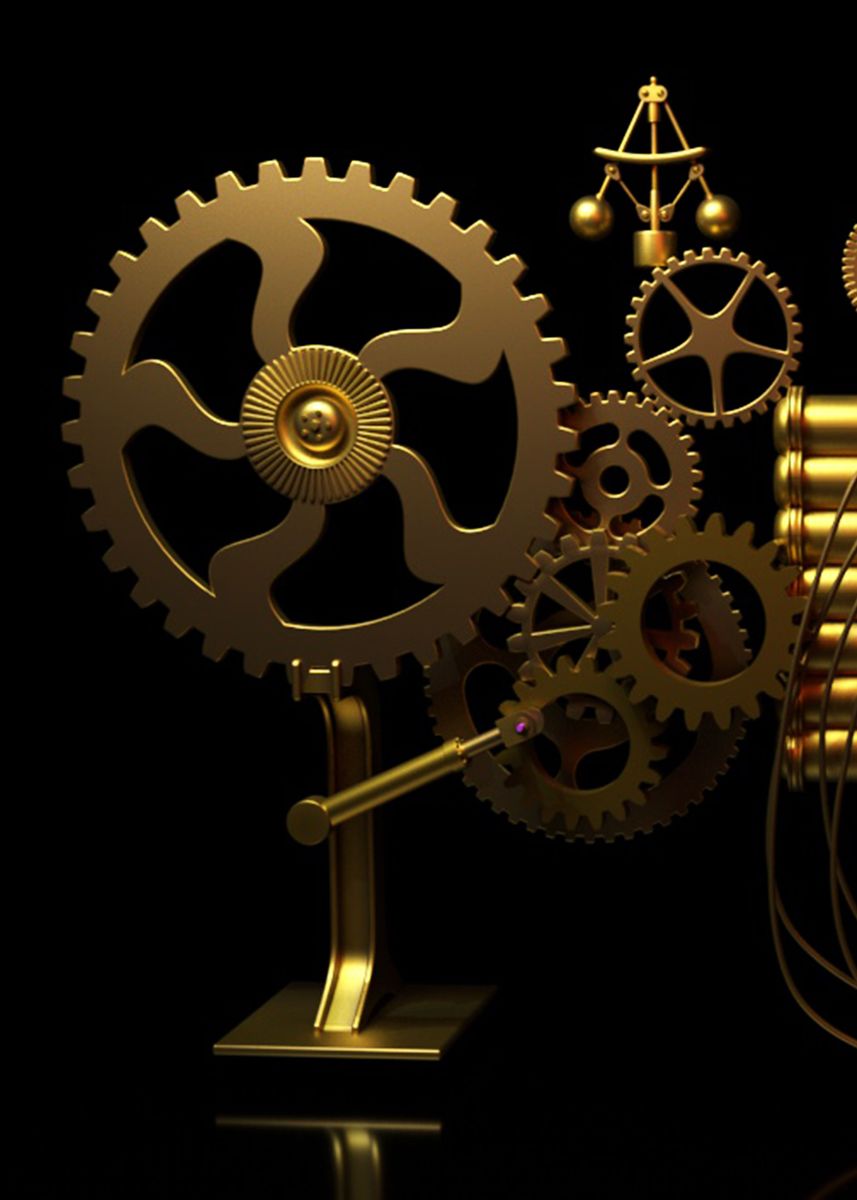 'Gold Gear' Poster by Mehammed | Displate