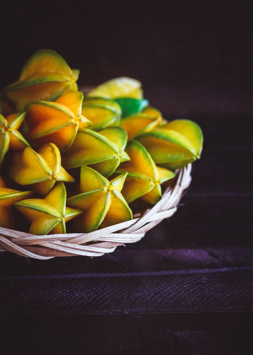 'Fresh ripe starfruits ' Poster, picture, metal print, paint by TaTu ...