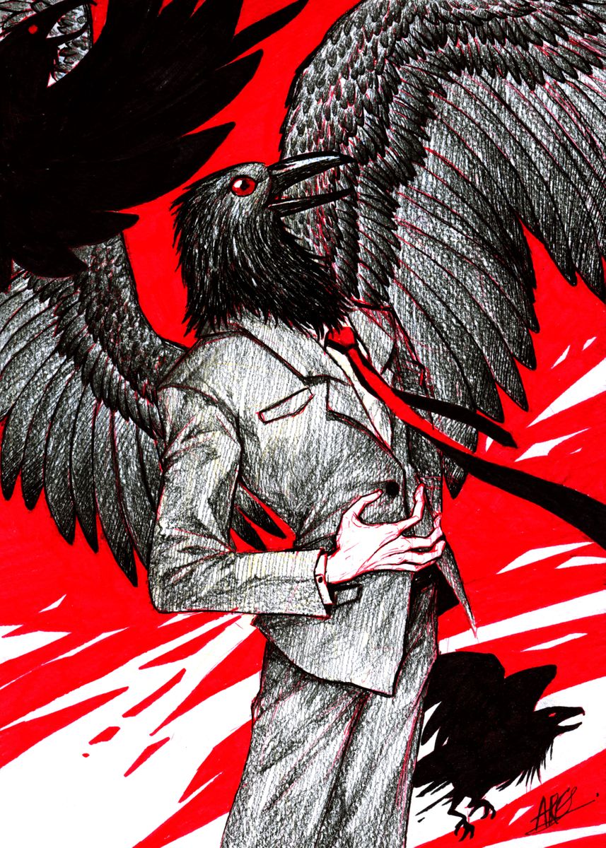 'Crowman' Poster, picture, metal print, paint by Rusharil Hutangkabodee ...