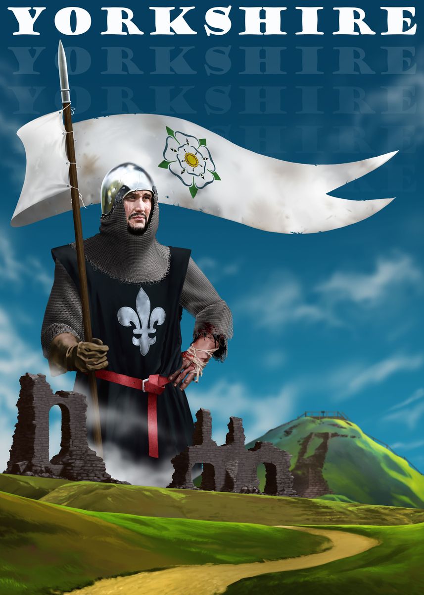 'YORKSHIRE' Poster, picture, metal print, paint by Marcus Wild | Displate